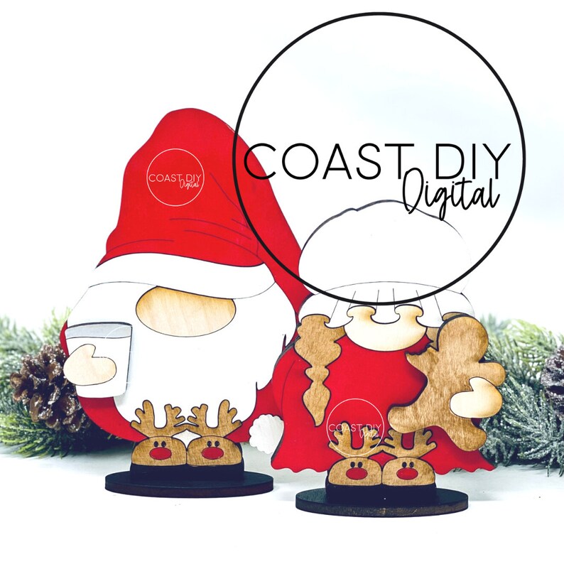 Goodnight Santa and Mrs. Claus SVG Digital File Glowforge - Etsy