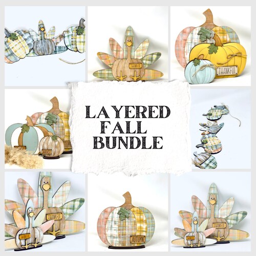 Layered Fall Bundle SVG Digital File Glowforge Ready Laser - Etsy