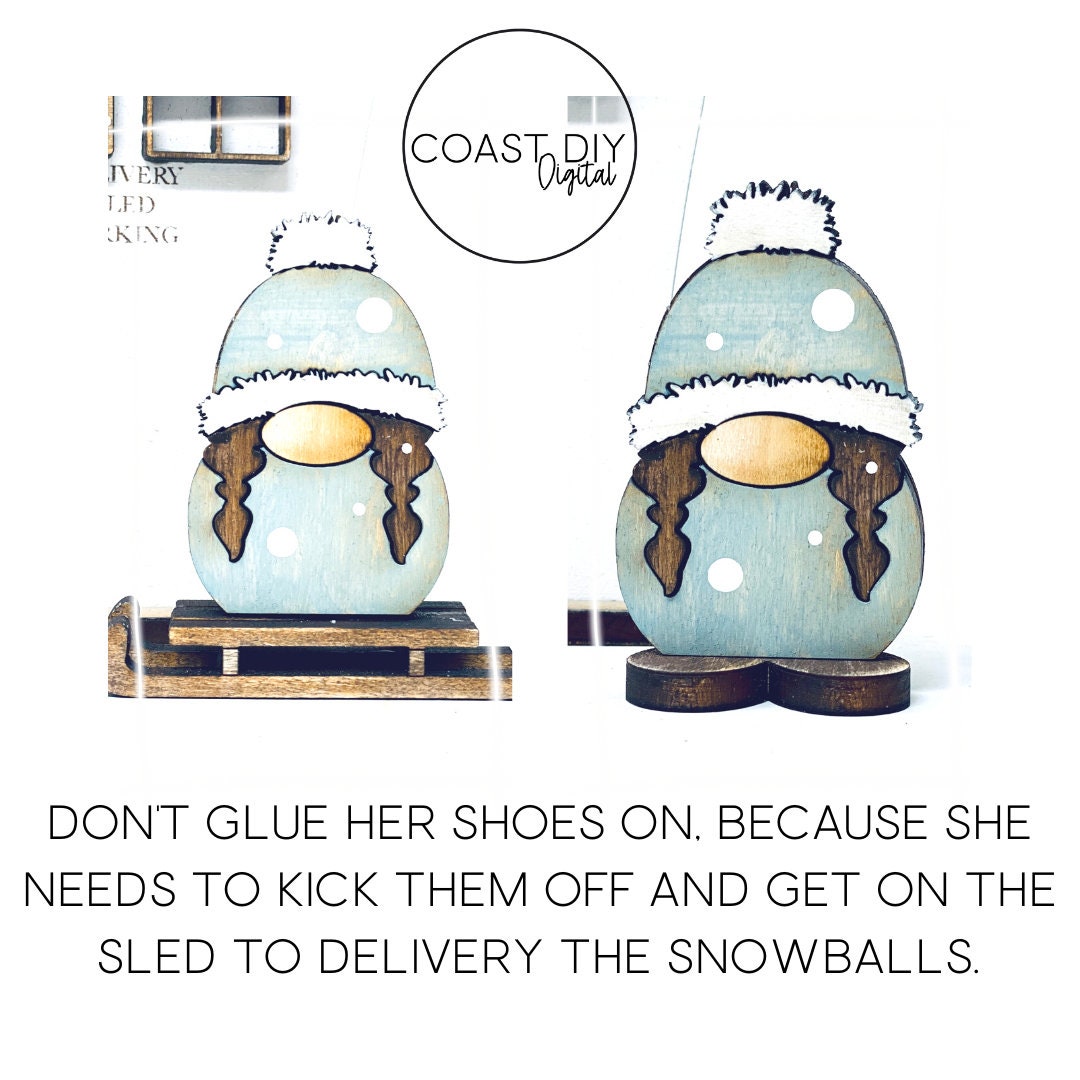 Christmas Village Snowball Factory Elves Glowforge Ready - Etsy