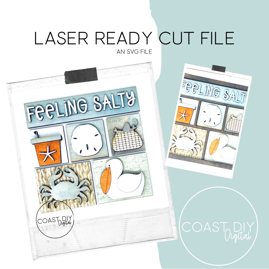 Feeling Salty Insert for Interchangeable Shadow Box | Glowforge Ready ...
