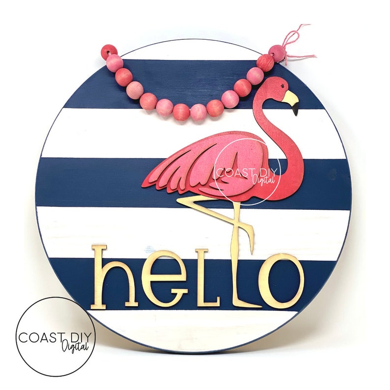 Hello Flamingo SVG Digital File Glowforge Ready Summer - Etsy