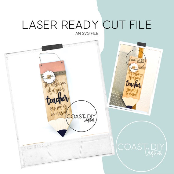 Teacher Influence Pencil Sign SVG Digital File Daisy - Etsy