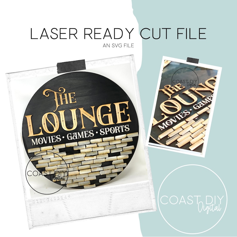 The Lounge SVG Digital File | Glowforge Ready | Theater Room | Movie ...