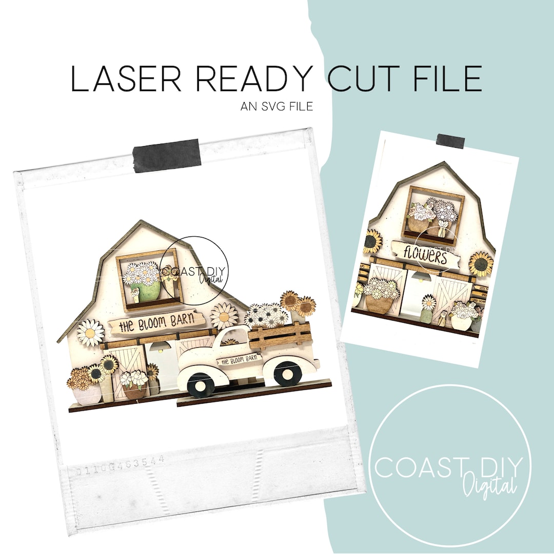 Bloom Barn & Truck Set SVG Digital File | Valentines | Glowforge Ready ...