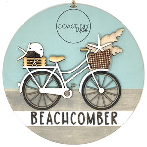 Beachcomber Beach Bike Svg File | Glowforge Ready | Laser File - Etsy