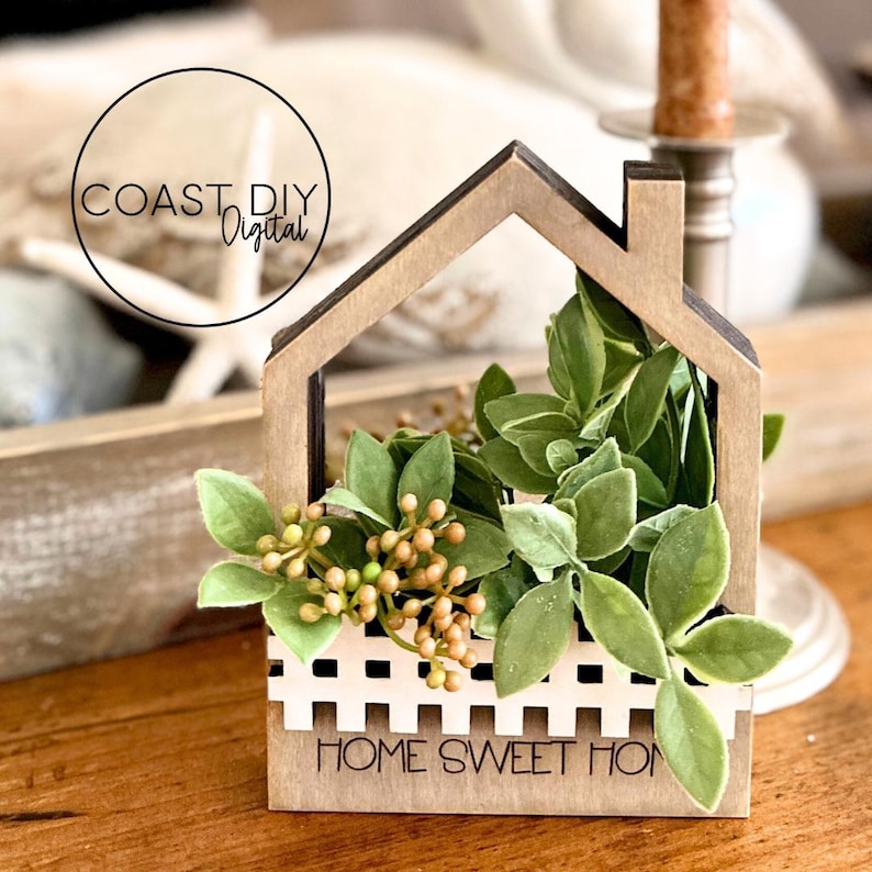 Home Sweet Home House With Picket Fence Laser Cut File|svg|glowforge ...