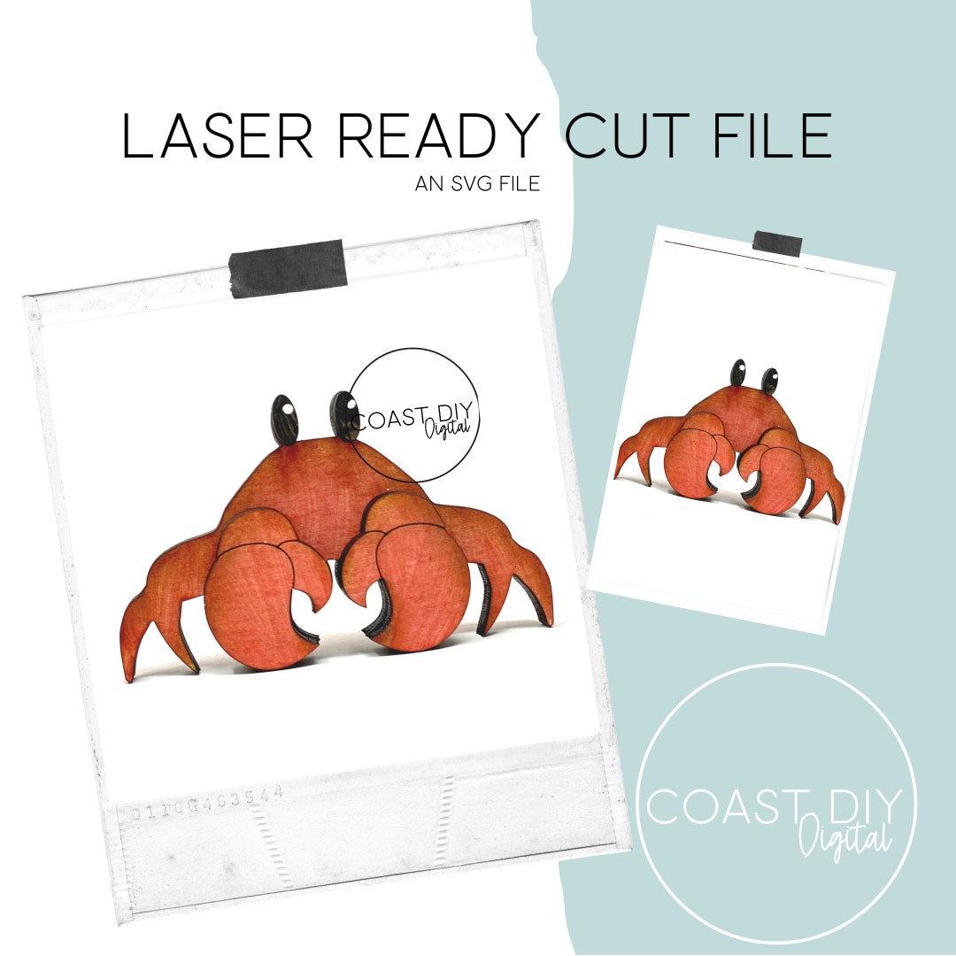 Crab | Seaside Village | Laser File | SVG | Glowforge Ready - Etsy