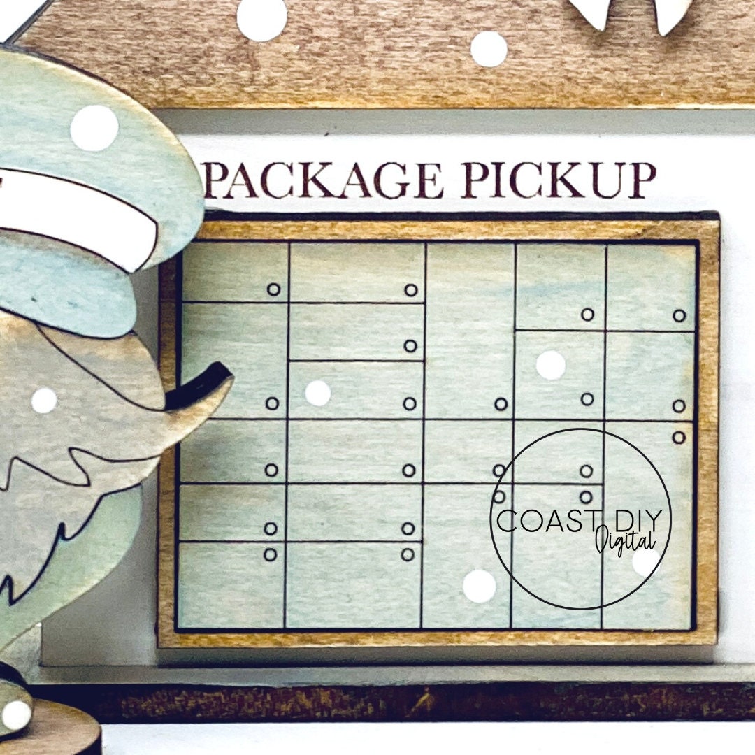 Christmas Village Post Office and Postman Mailman - Etsy