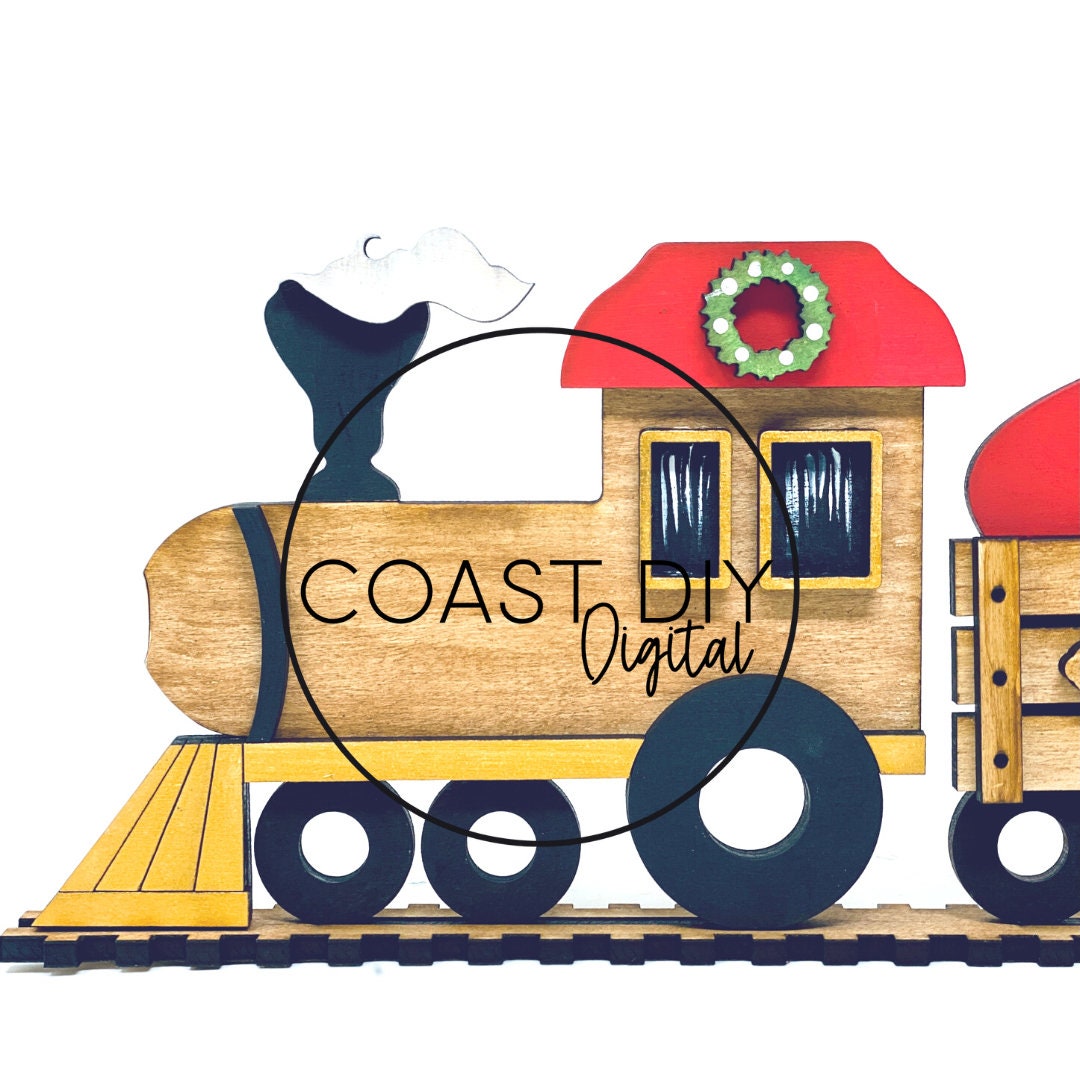 Holiday Train SVG File|laser Cut File|3d|download|glowforge|winter ...