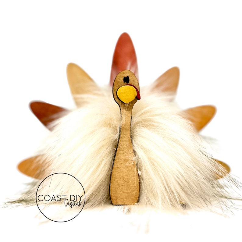 Pom Pom Turkey Wooden Add on SVG File | Digital Download | Glowforge ...