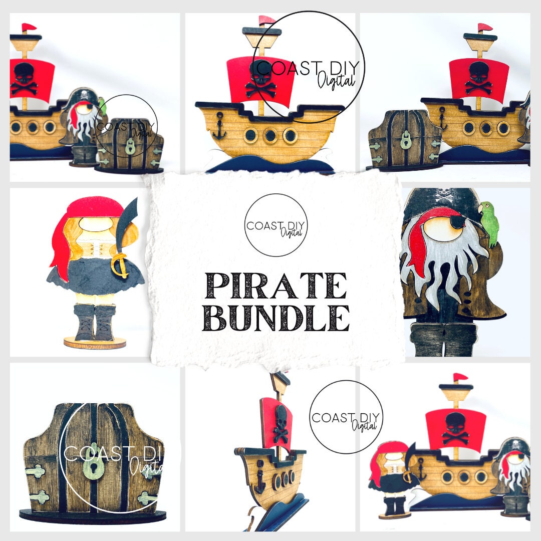 Pirate Bundle SVG Digital File | Glowforge Ready | Laser | Ship ...