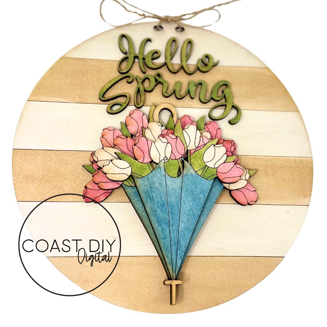Tulip Umbrella Signs | Dimensional SVG Digital File | Glowforge Ready ...