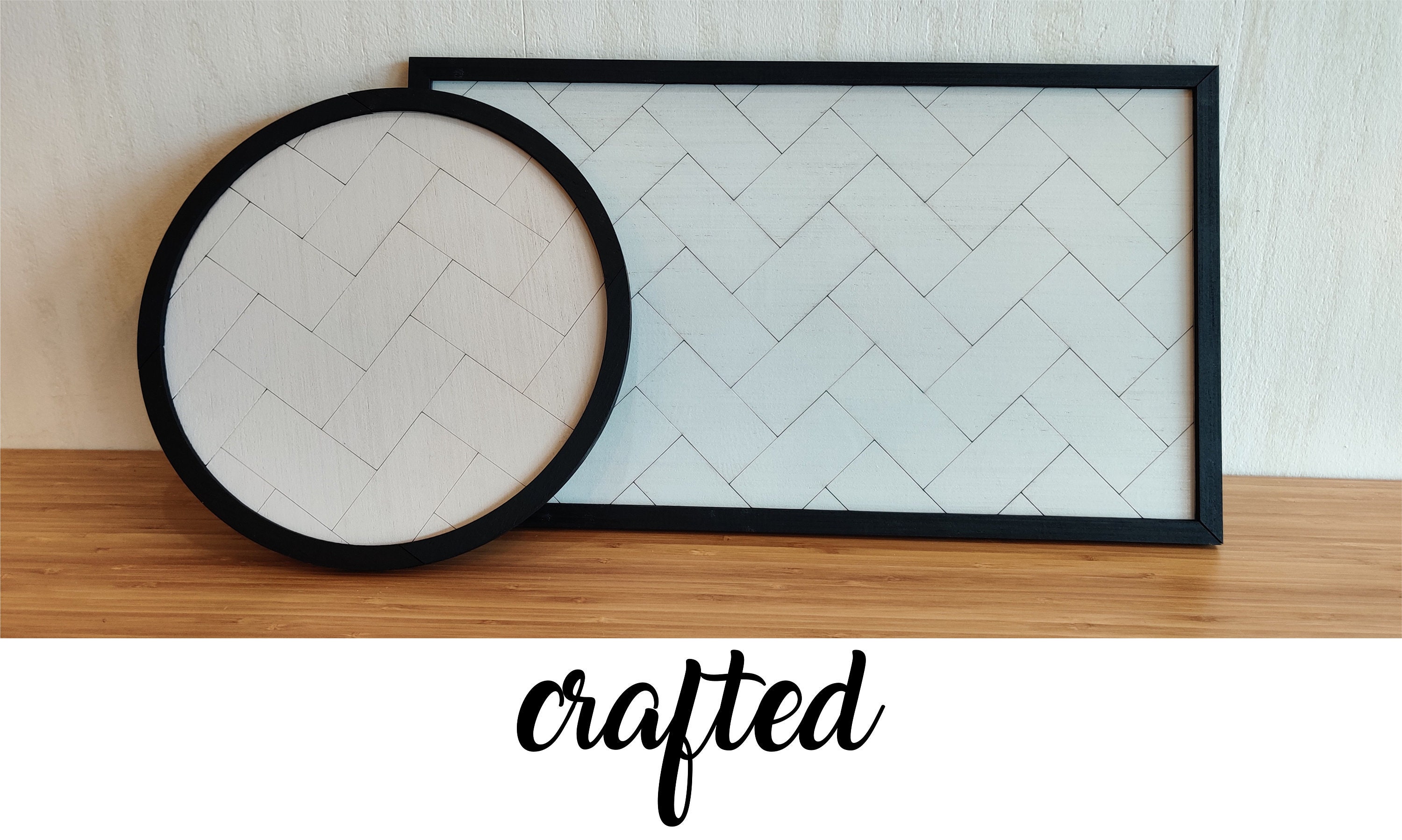 Herringbone Sign for Laser Cut / Etched With Mitered Frames - Etsy