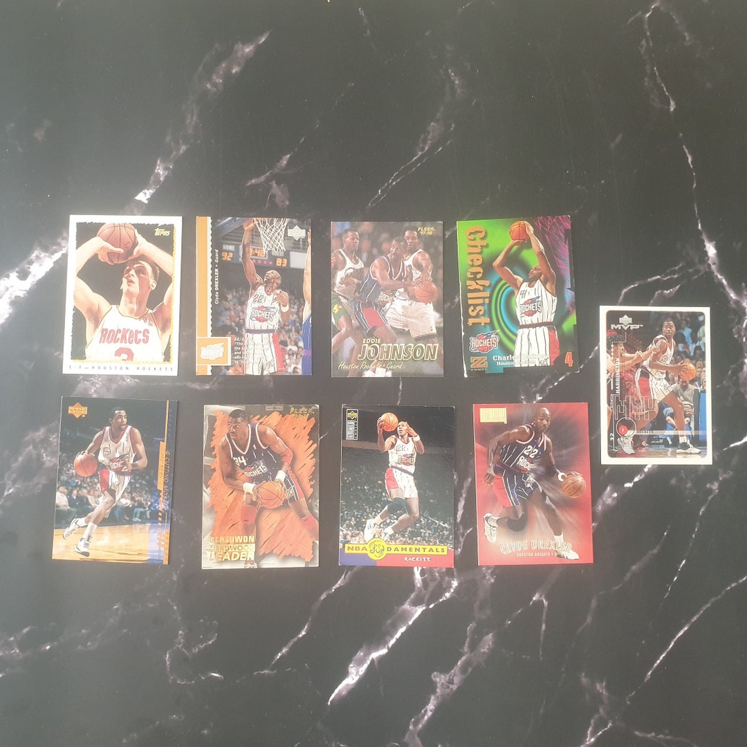 9 Houston Rockets NBA Cards From the 1980s and 1990s / NBA League ...