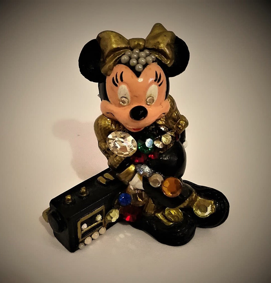 Brooch Pin in the Figure of Minnie Mouse Inlaid With Gems the 80's - Etsy