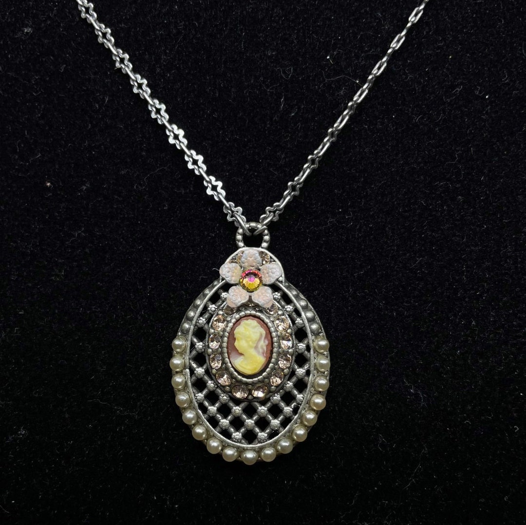 Michal Negrin Kamee Halskette Versilberung Neu / Michal Negrin ...
