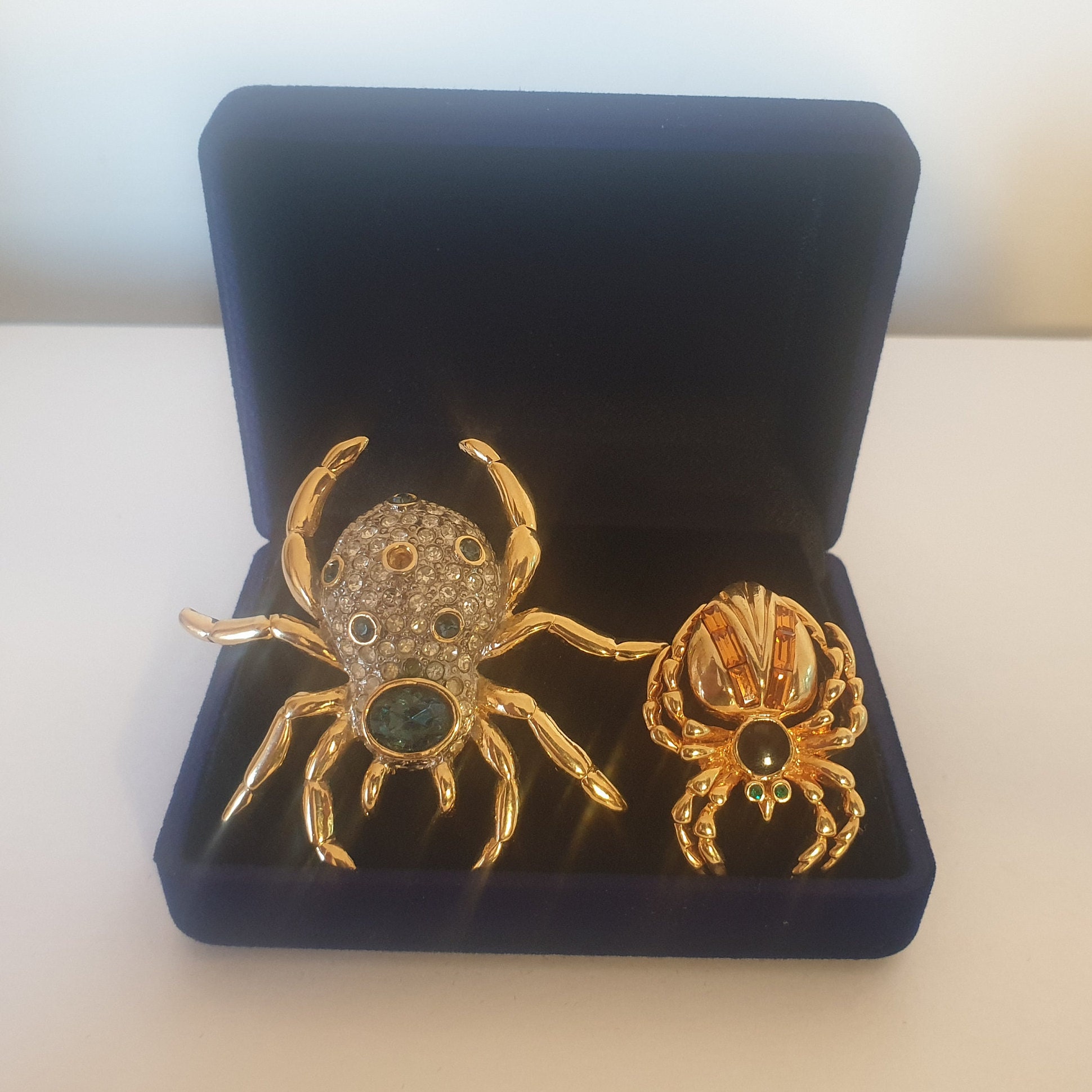 2 Spider Collar Pin / 2 Spider Lapel Pin / 2 Spider Brooch / 2 Charming ...