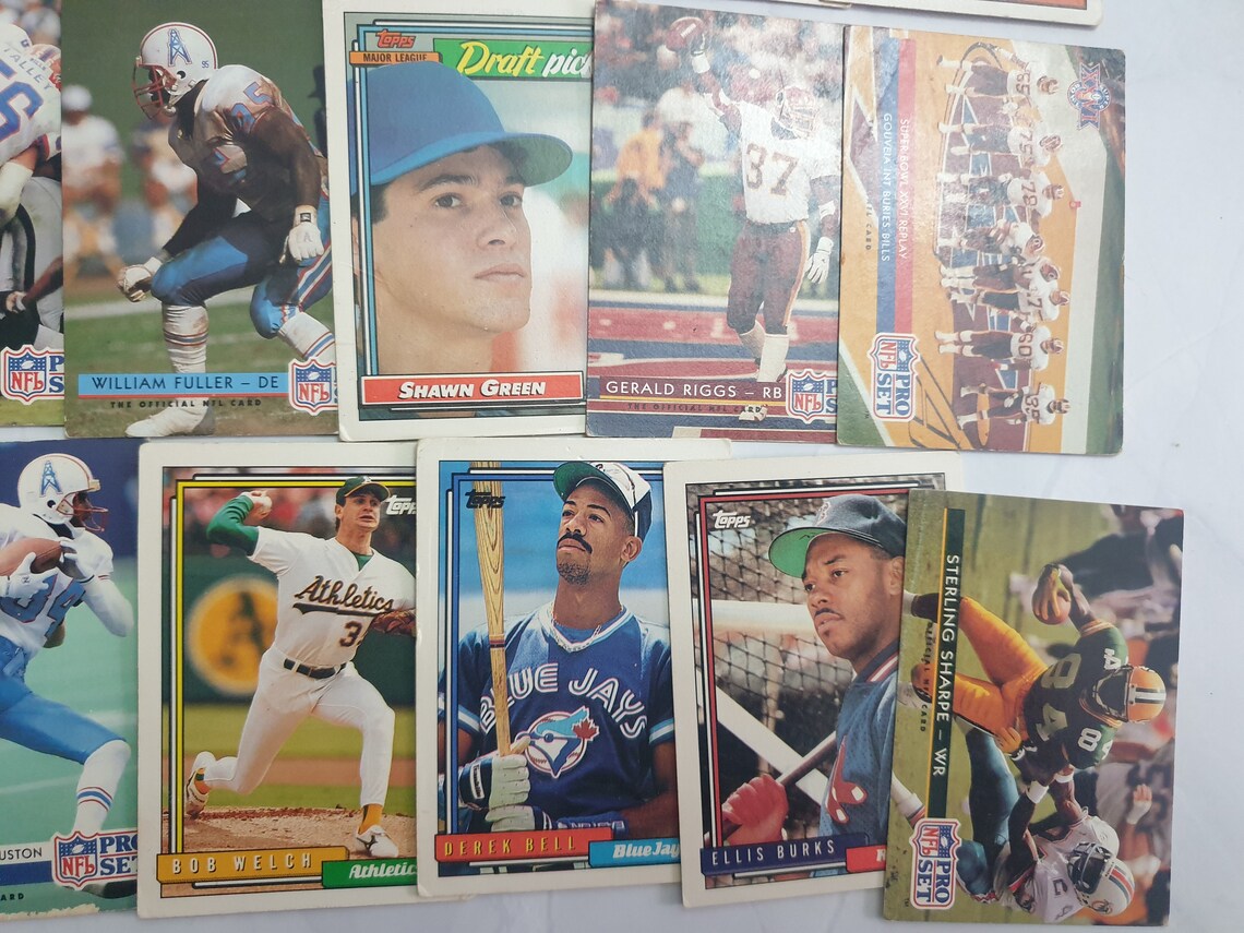 33 NFL Cards From the Late 1980s and Early 1990s / NFL Cards / - Etsy