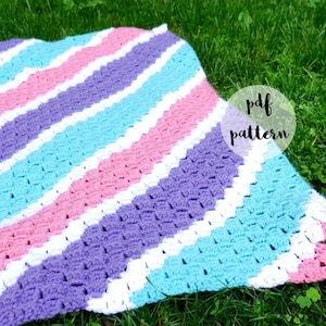 PDF Crochet Pattern-springy Stripes C2C Crochet Blanket - Etsy