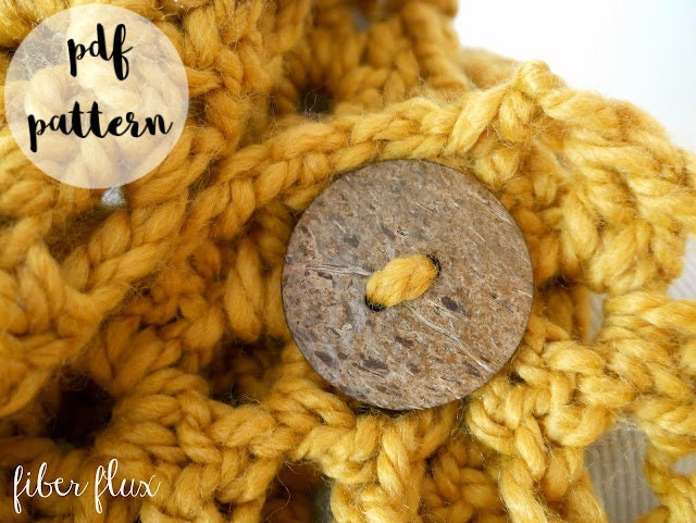 PDF Crochet Pattern-autumn Morning Button Cowl - Etsy