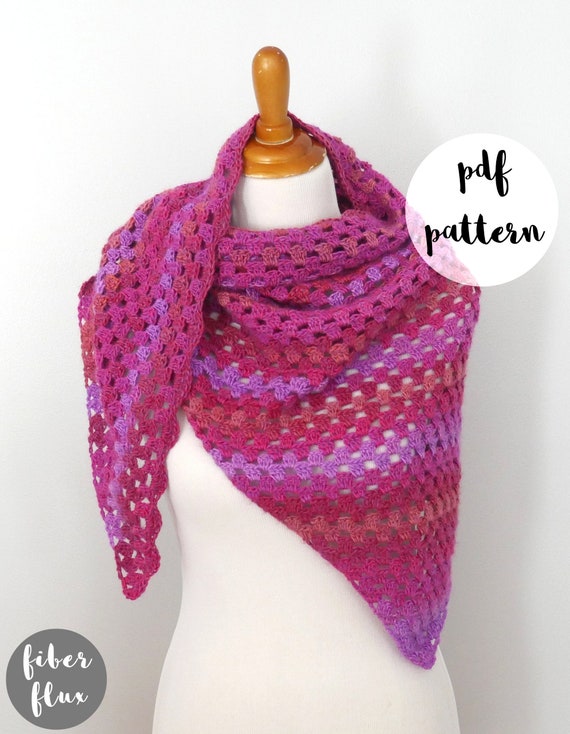 PDF Crochet Pattern-azalea Patch Shawl - Etsy