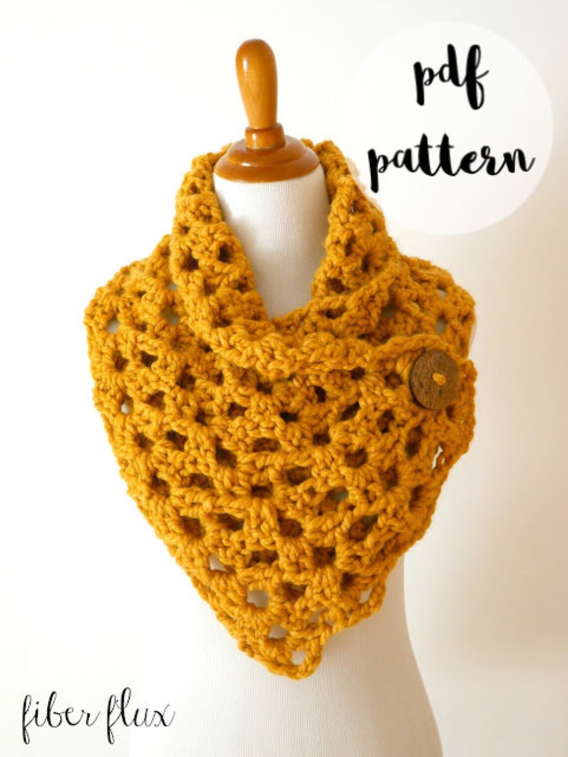 PDF Crochet Pattern-autumn Morning Button Cowl - Etsy