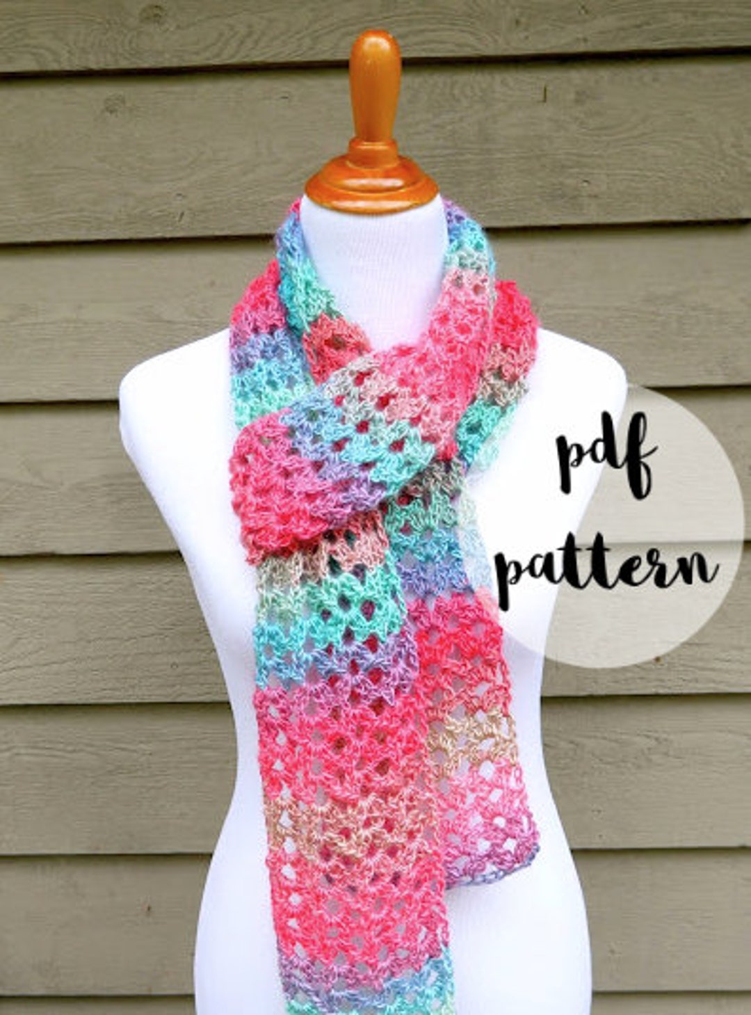 PDF Crochet Pattern-island Lace Scarf - Etsy