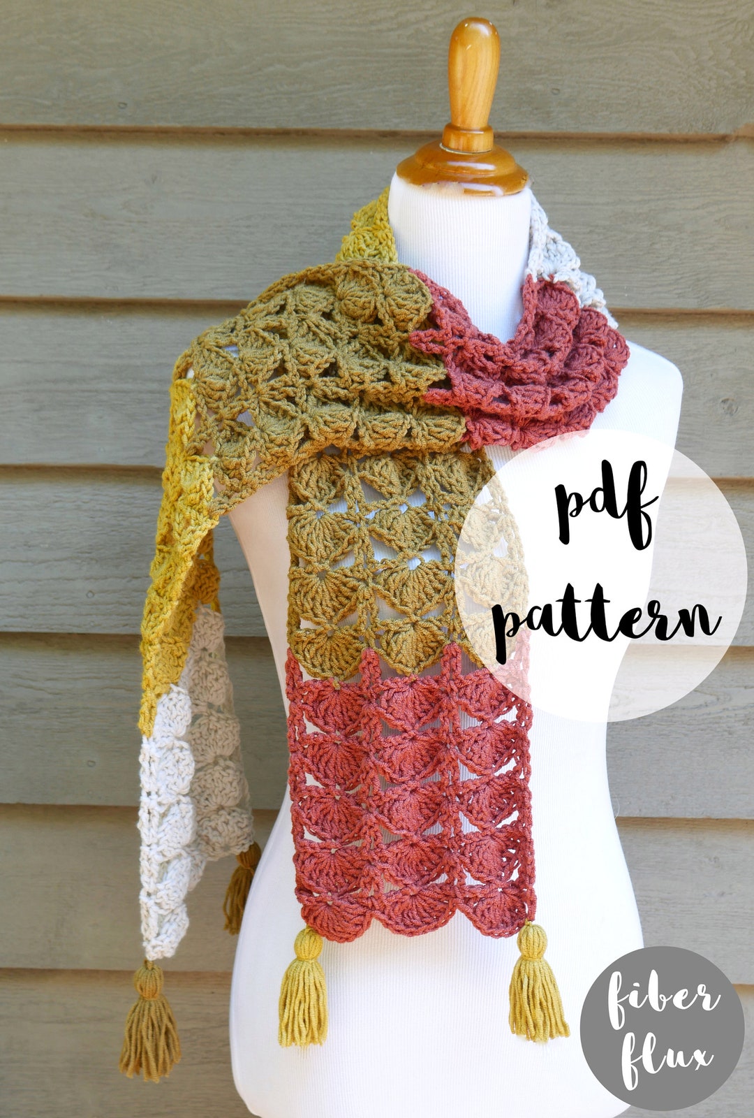 PDF Crochet Pattern-ginkgo Leaf Scarf - Etsy