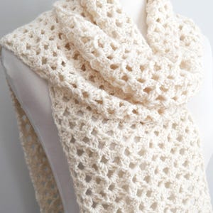 PDF Crochet Pattern-sweet Cream Crochet Scarf - Etsy