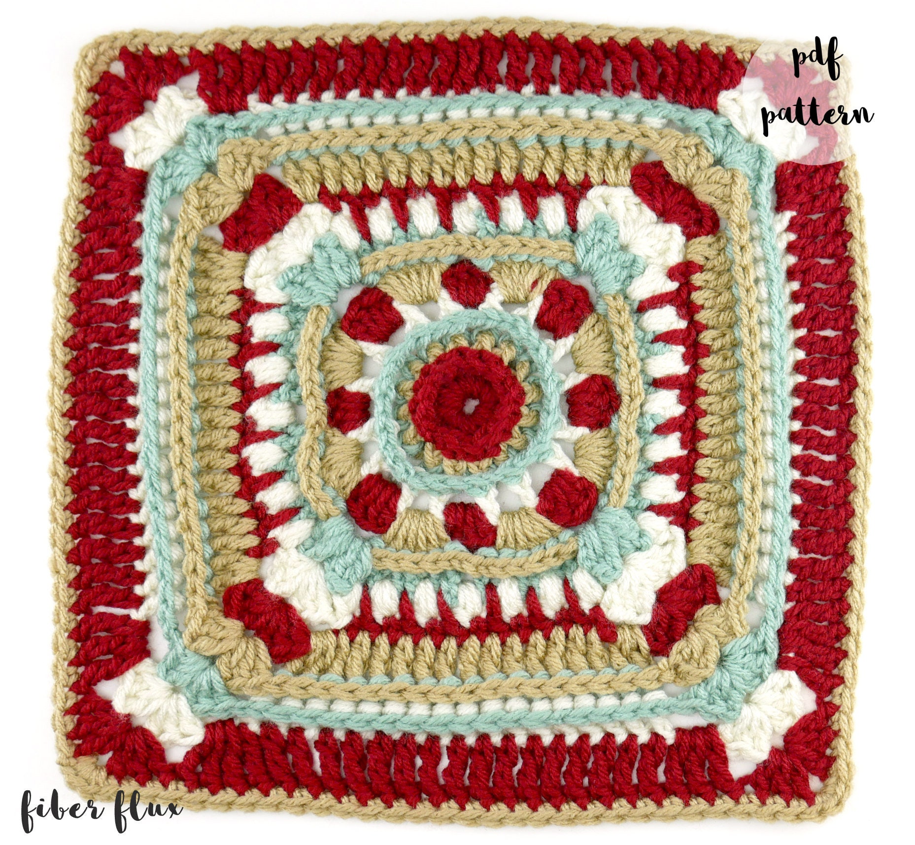 PDF Crochet Pattern-holiday Spruce Crochet Blanket Square - Etsy
