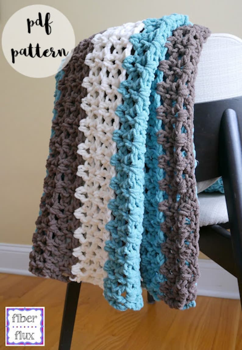 PDF Crochet Pattern-family Room Throw - Etsy