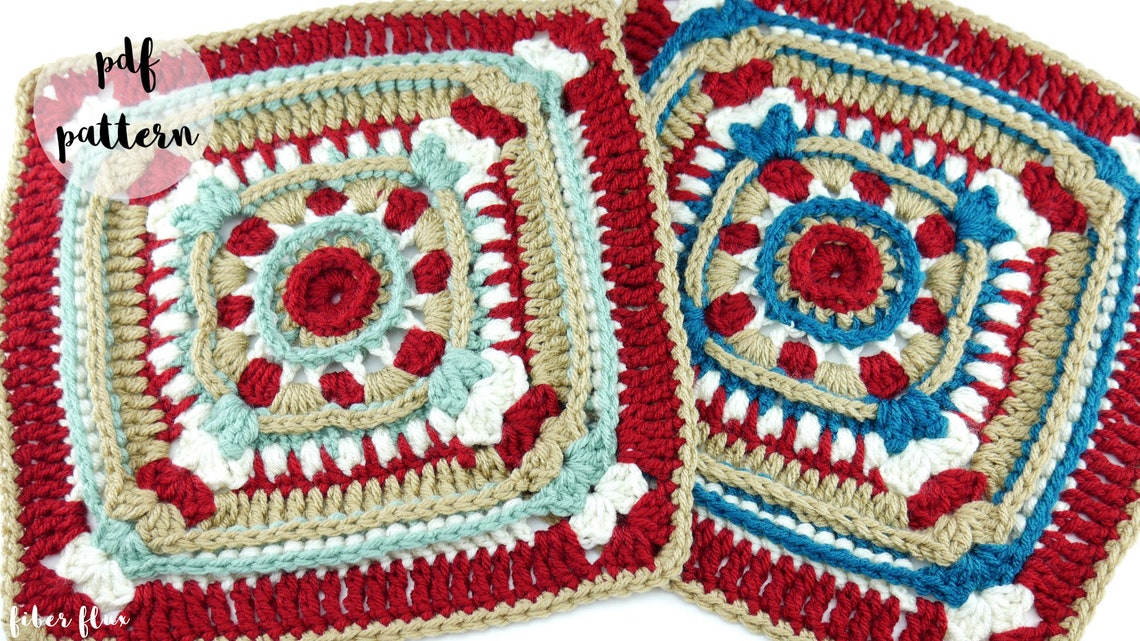 PDF Crochet Pattern-holiday Spruce Crochet Blanket Square - Etsy