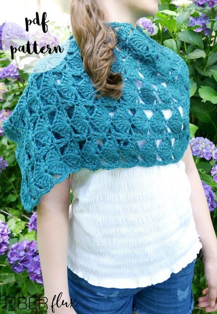 PDF Crochet Pattern-sparkling Waters Wrap - Etsy