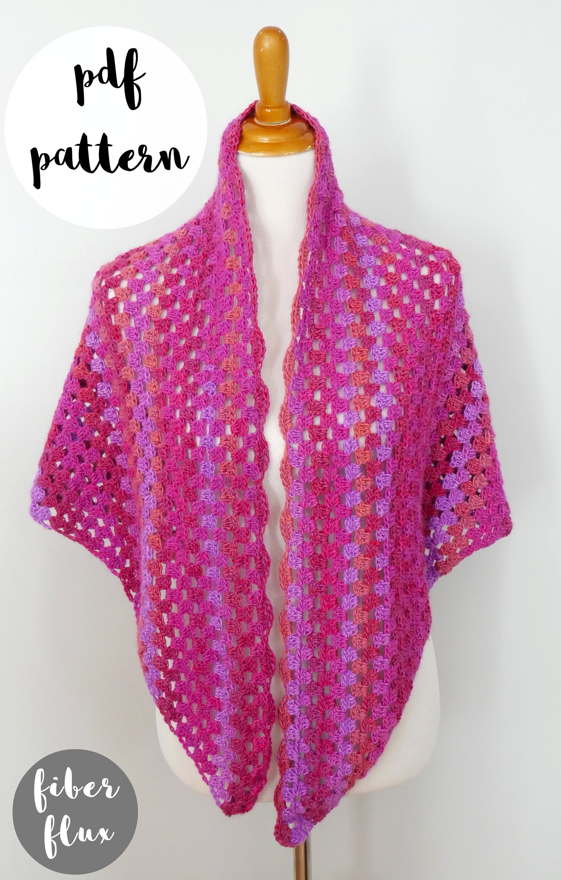 PDF Crochet Pattern-azalea Patch Shawl - Etsy