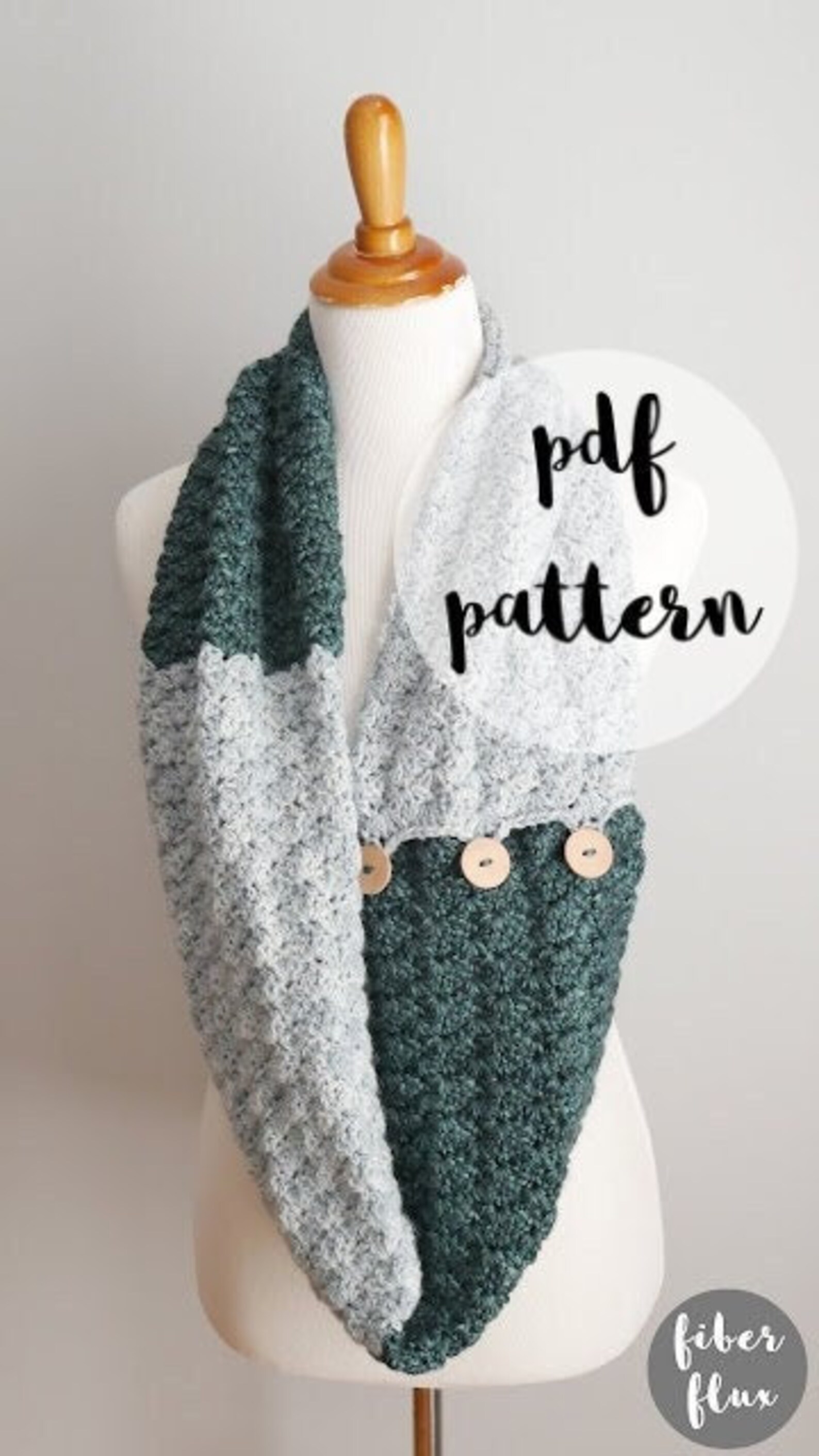 PDF Crochet Pattern-silver Spruce Button Shawl - Etsy