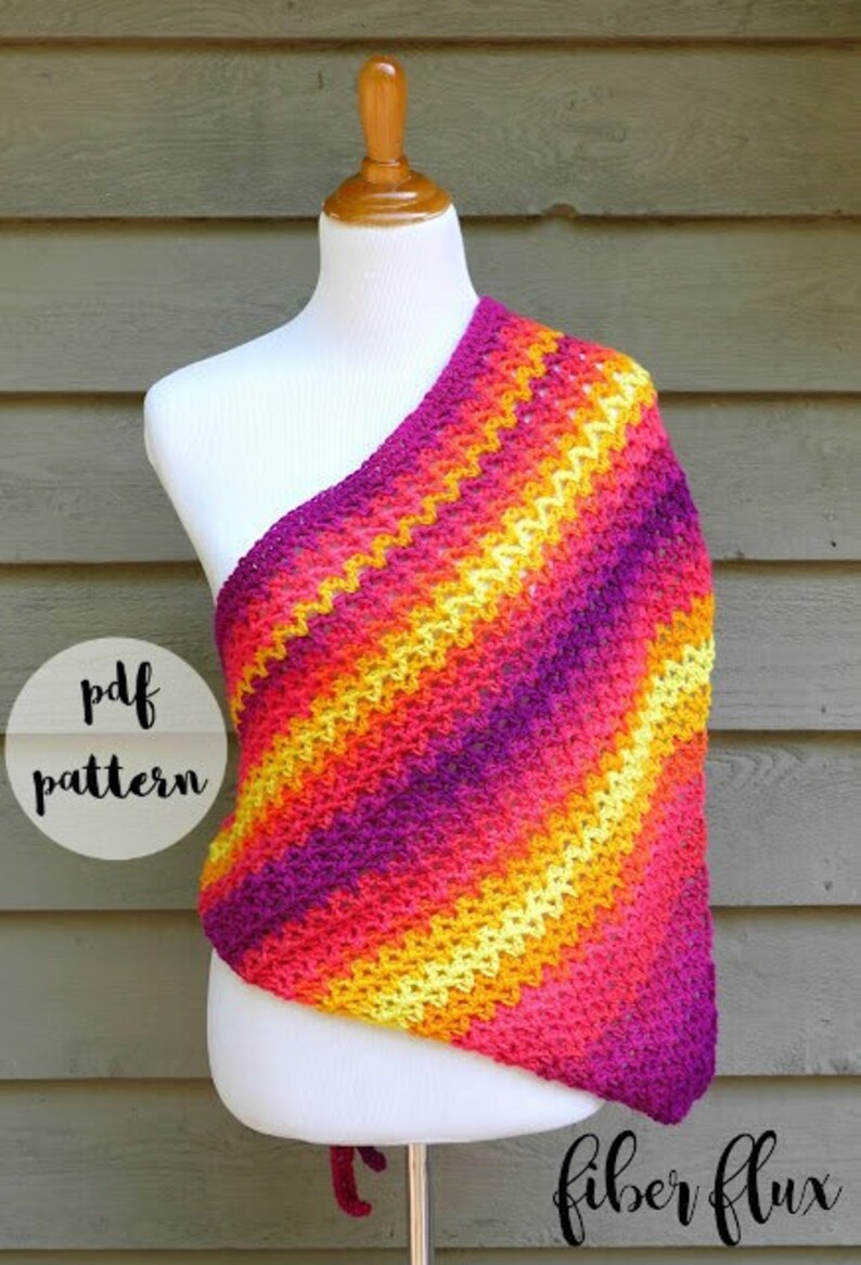 PDF Crochet Pattern-tutti Frutti Beach Wrap - Etsy