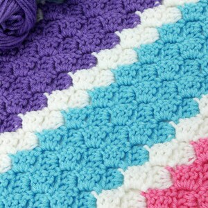 PDF Crochet Pattern-springy Stripes C2C Crochet Blanket - Etsy