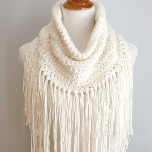 Catching Snowflakes Fringe Cowl - Etsy