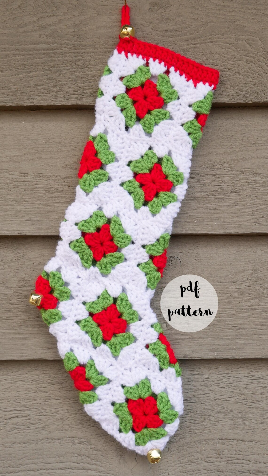 PDF Crochet Pattern-classic Granny Square Stocking - Etsy