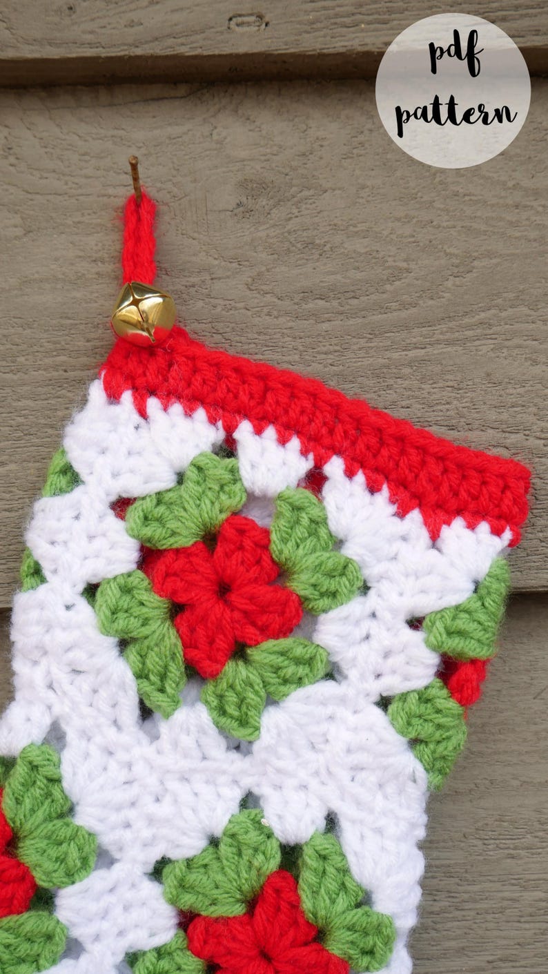 PDF Crochet Pattern-classic Granny Square Stocking - Etsy