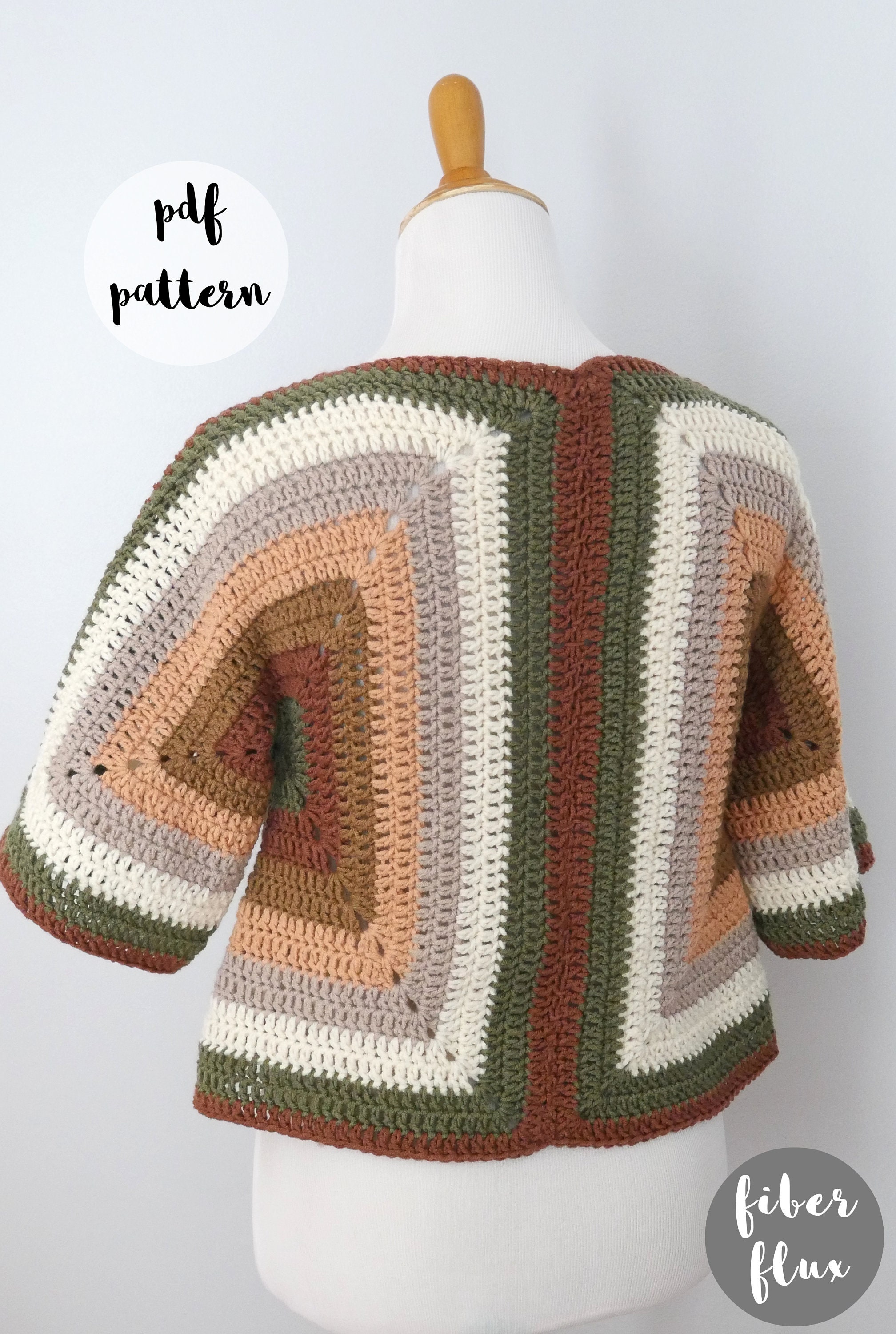 PDF Crochet Pattern-easy Crochet Hexagon Cardigan - Etsy