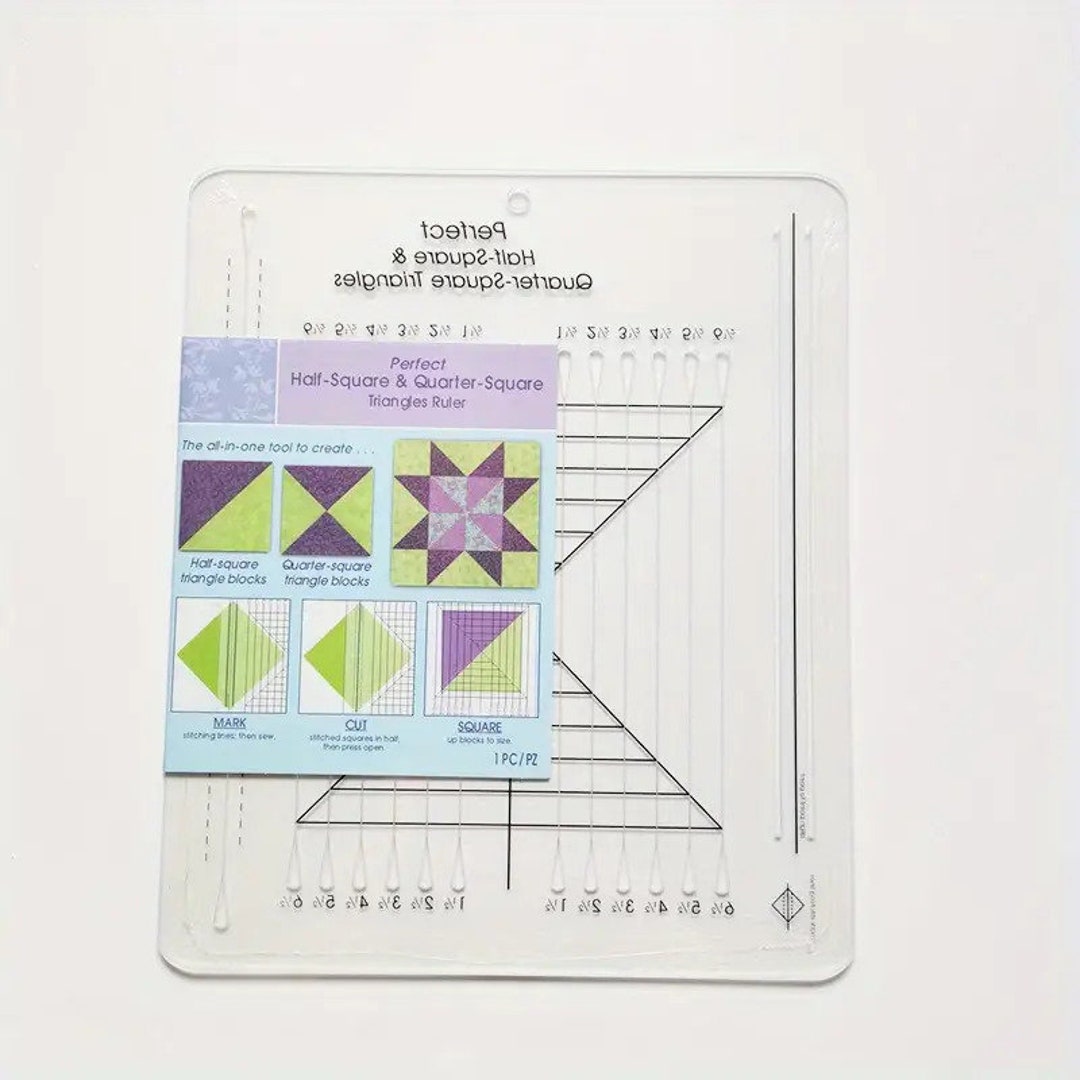Perfect Half-square and Quarter-square Triangles Ruler Clear Quilting ...