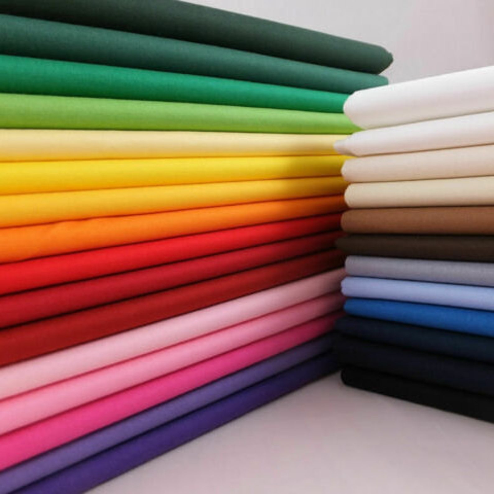 Mystery Bundles of Fabric Plain Polycotton Fabrics 10 Fat - Etsy