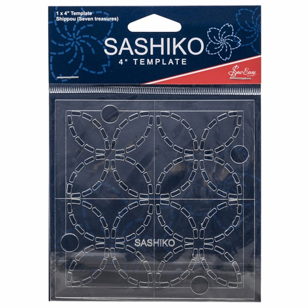 Sew Easy Sashiko Template / Patterns / Stencil 1 X 4'' Shippou seven ...