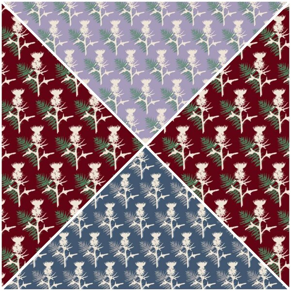 Scottish Thistle Fabric - Etsy