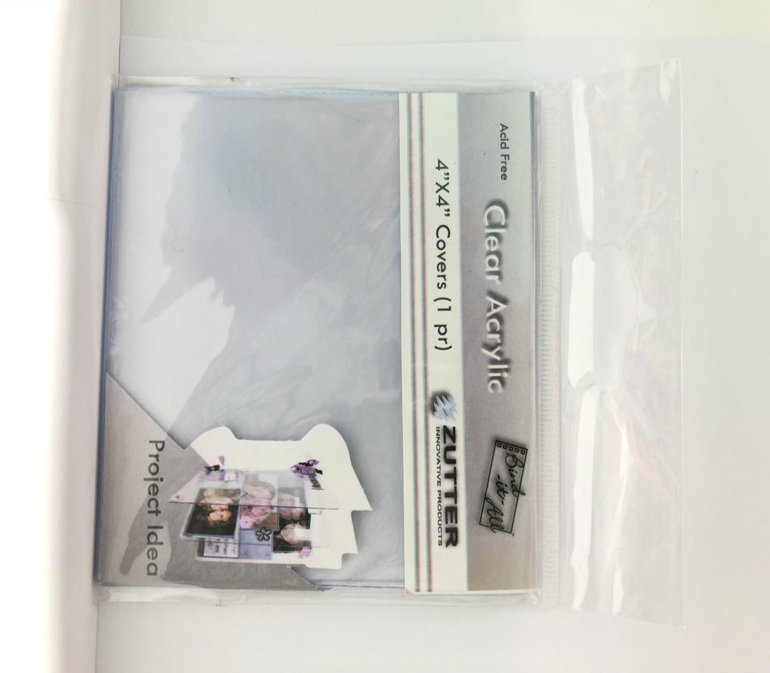 Zutter Clear Acrylic Covers 4'' X 4'' Covers 1 Pair for Project Ideas ...