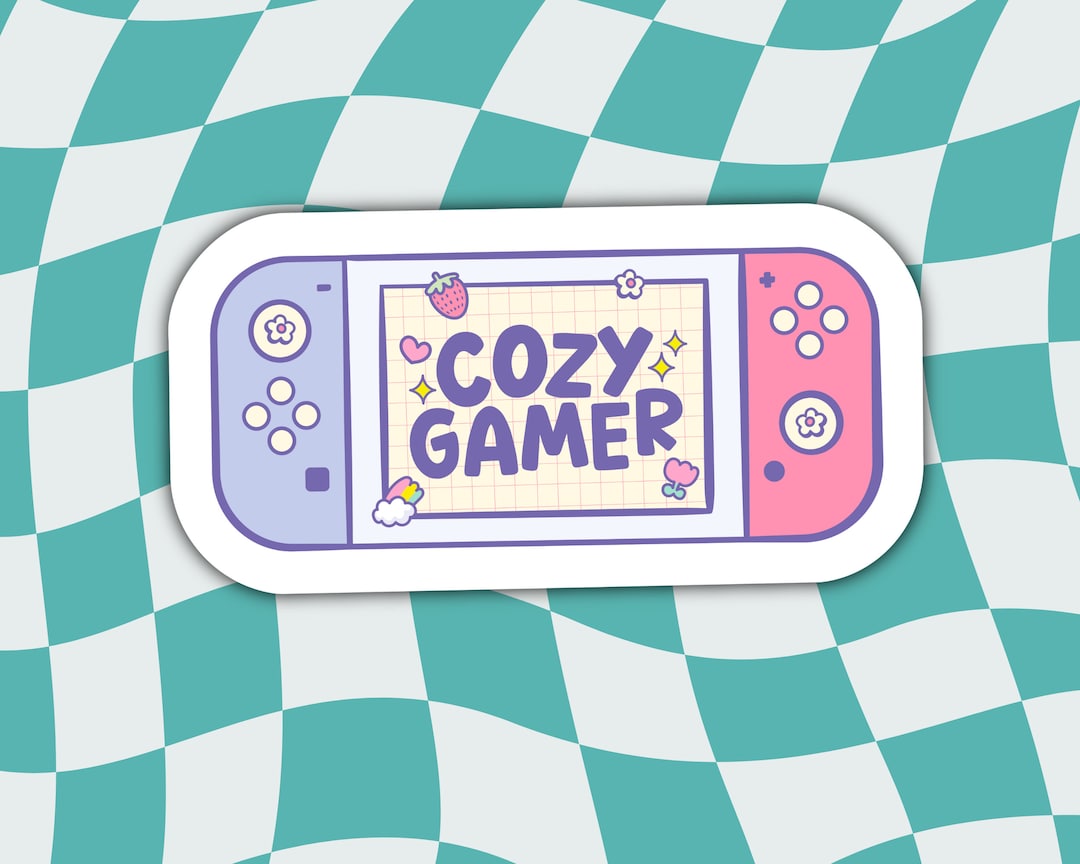 Cozy Gamer Sticker Gamer Girl Sticker Cozy Gamer Sticker - Etsy