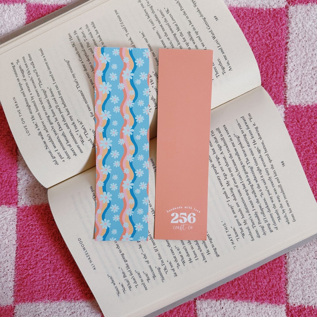 Retro Daisy Handmade Cardstock Bookmark, Bookworm, Bookish Gifts, Book ...