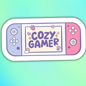 Cozy Gamer Sticker Gamer Girl Sticker Cozy Gamer Sticker - Etsy