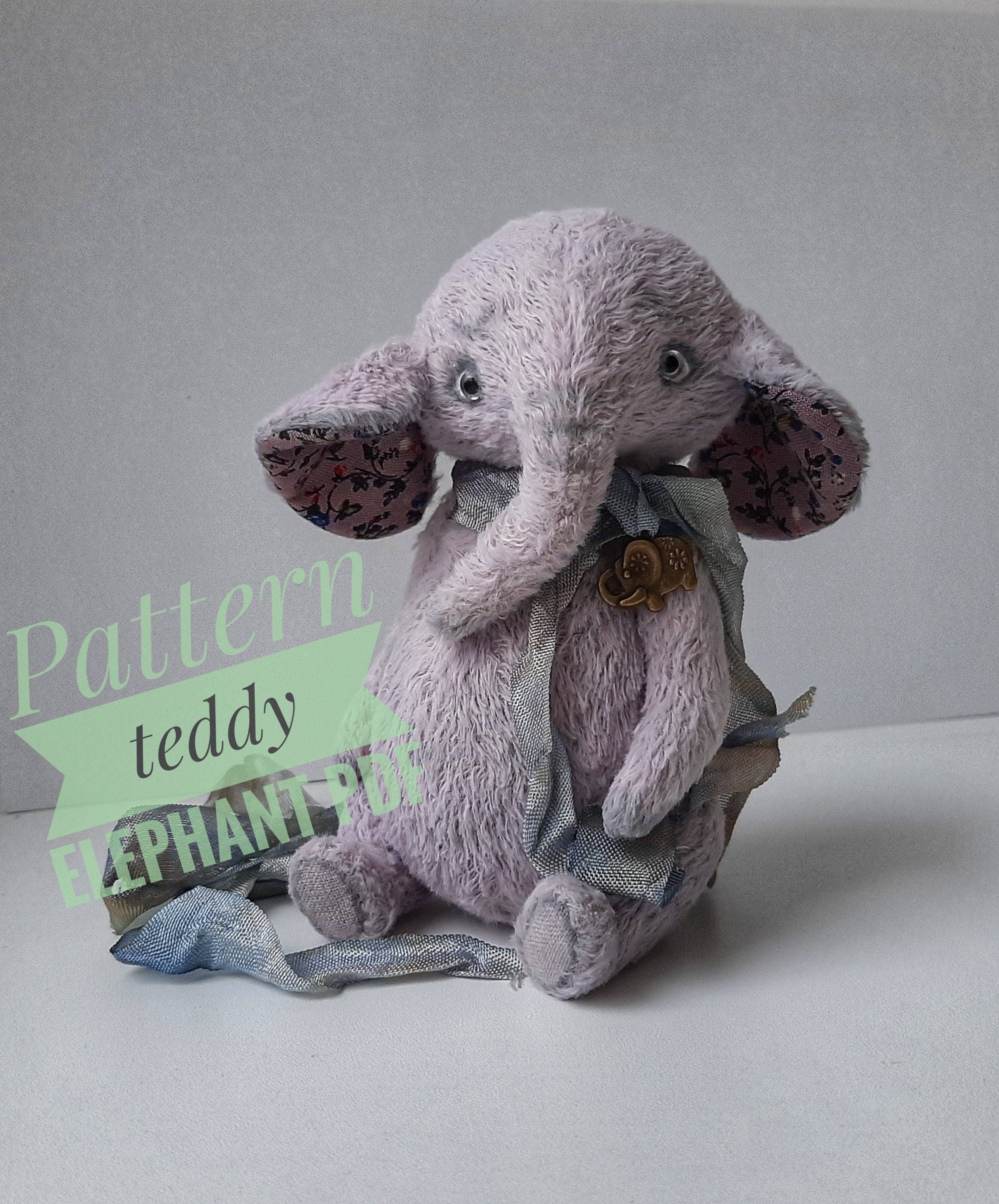Pattern Teddy Elephant 14 Cm PDF, Artist Teddy Bear OOAK Toy Sewing ...